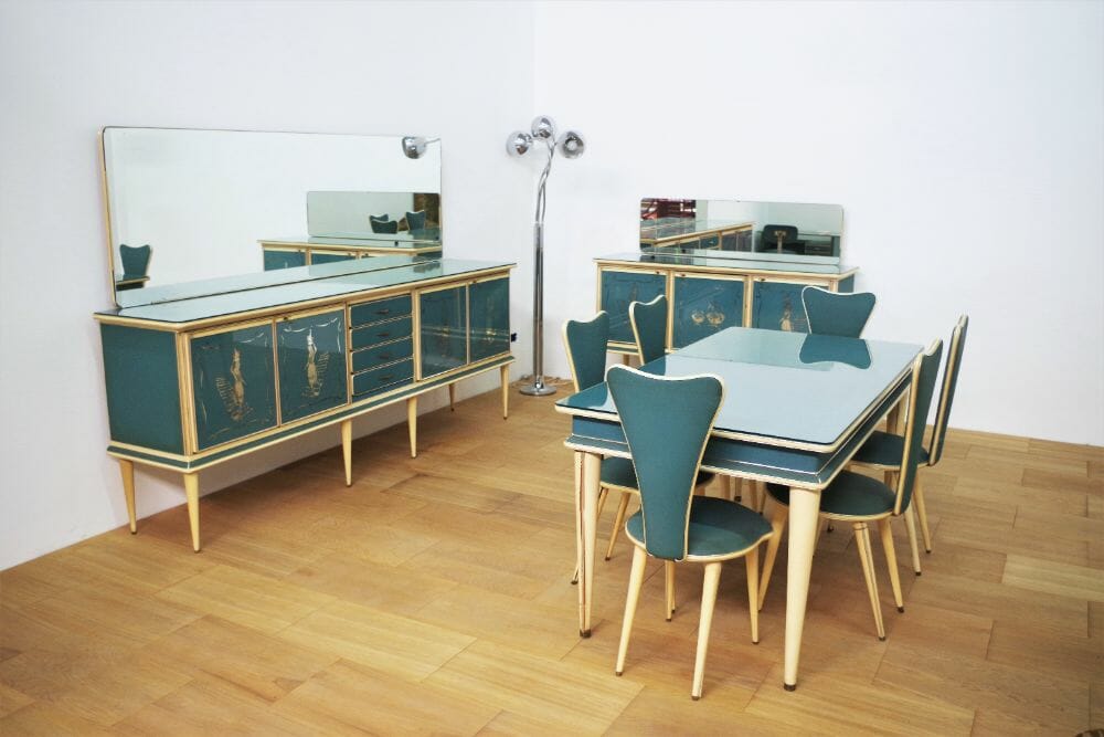 Complete room by Umberto Mascagni, 2 pieces of furniture with removable ...