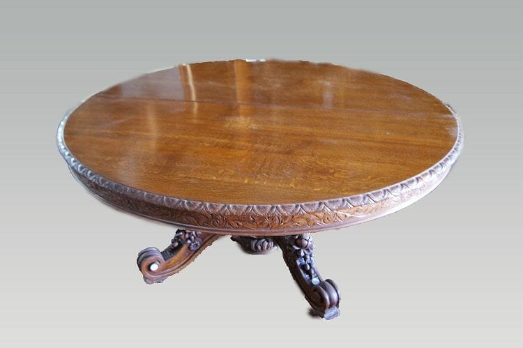 Tavolo ovale allungabile francese stile Luigi Filippo in rovere del ... Tavolo ovale allungabile francese stile Luigi Filippo in rovere del ...