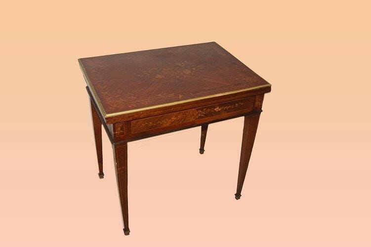 Rectangular game table from the 1800th century, Louis XVI style ...