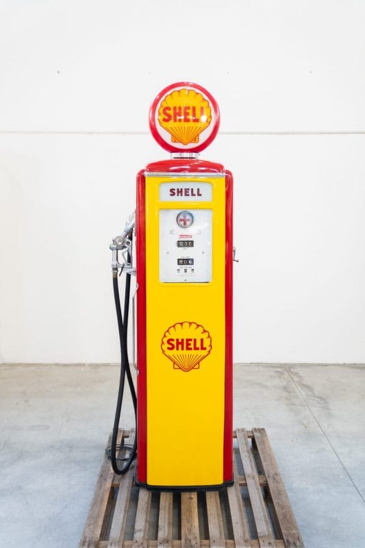 Distributore di benzina American Shell degli anni '50/'60 • Vendita ...