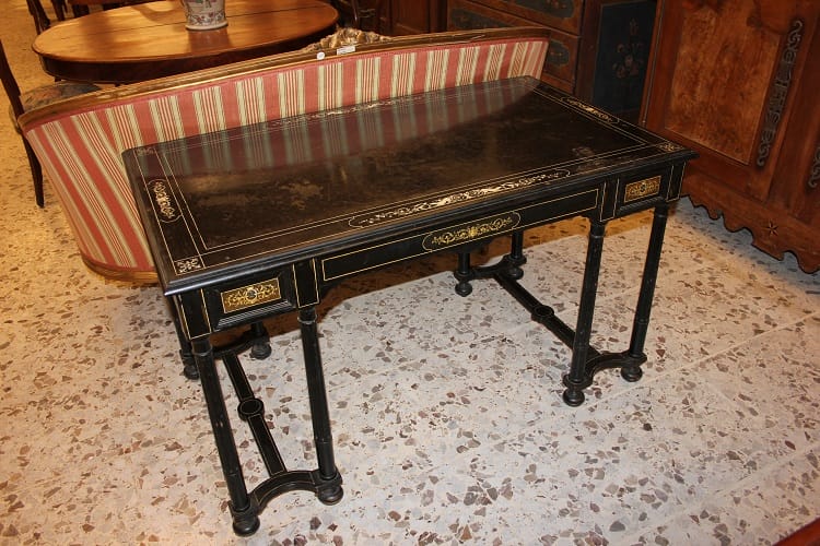 Italian writing desk from the early 1800s Lombardy with ivory in ebony ...