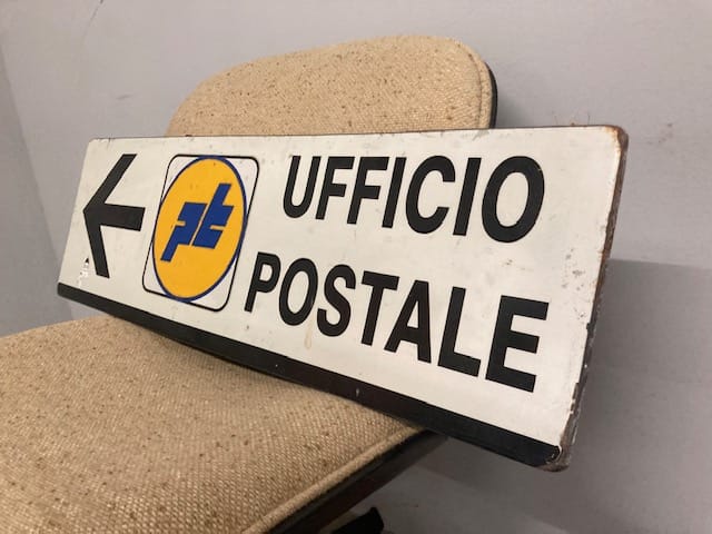 Insegna Vintage poste in metallo anni 70/80 ottimo stato • Vendita ...