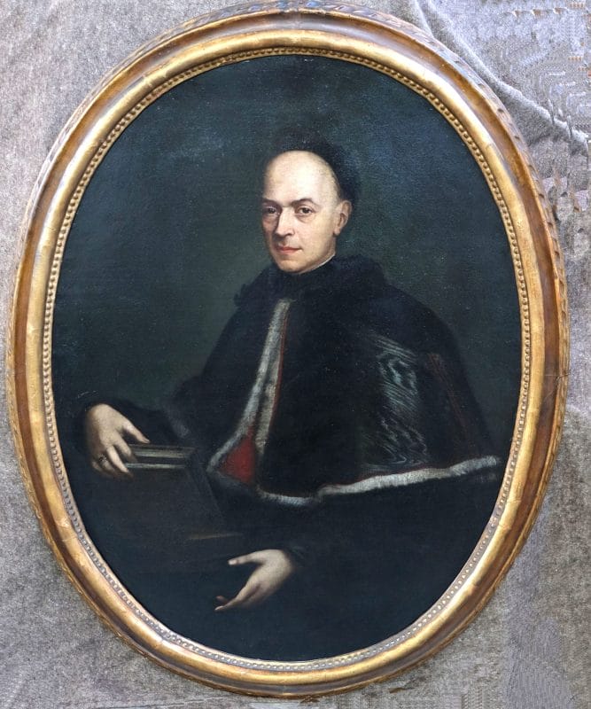 Scuola lombarda del XVII/XVIII secolo, "Ritratto di prelato", olio su ...